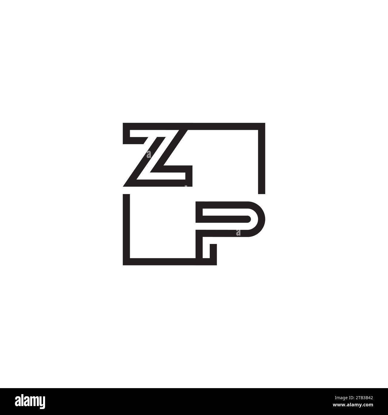 ZP initial logo letters in high quality professional design that will ...