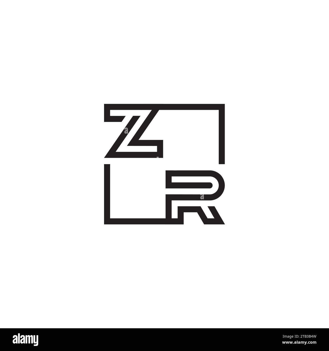 ZR initial logo letters in high quality professional design that will ...