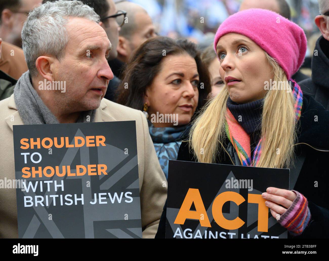 Eddie Marsan (actor) and Rachel Riley (TV presenter) taking part in the ...