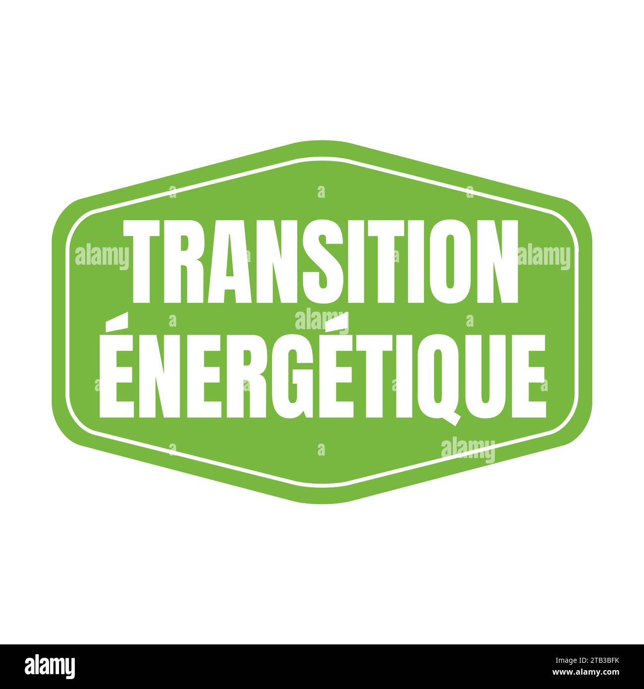 Energy transition symbol called transition energetique in French ...