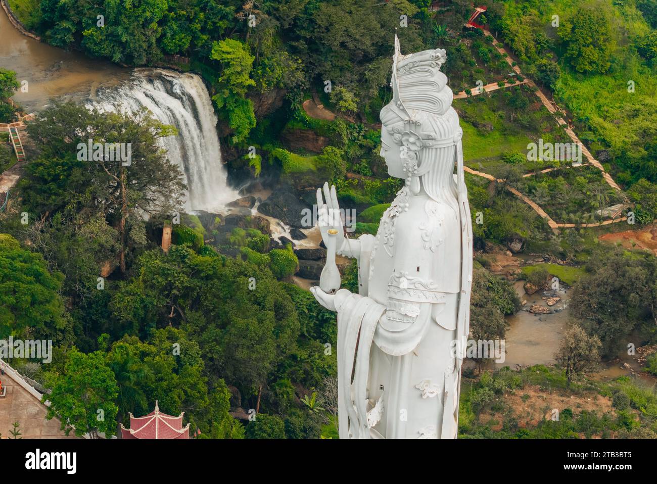 Oriental waterfall landscape art hi-res stock photography and images ...