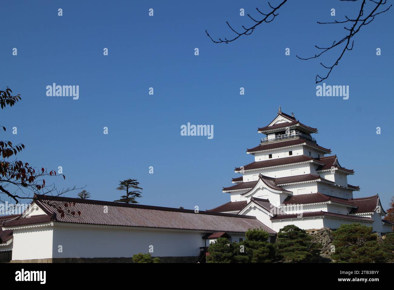 Tsurugajo Castle in Aizuwakamatsu, Fukushima, Japan Stock Photo - Alamy