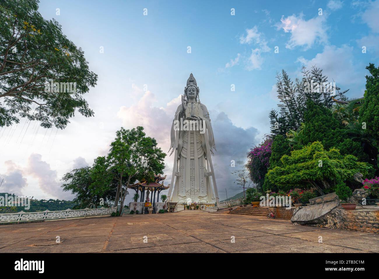 Aerial view of Linh An Pagoda, DaLat city, Lam Dong province, Vietnam ...