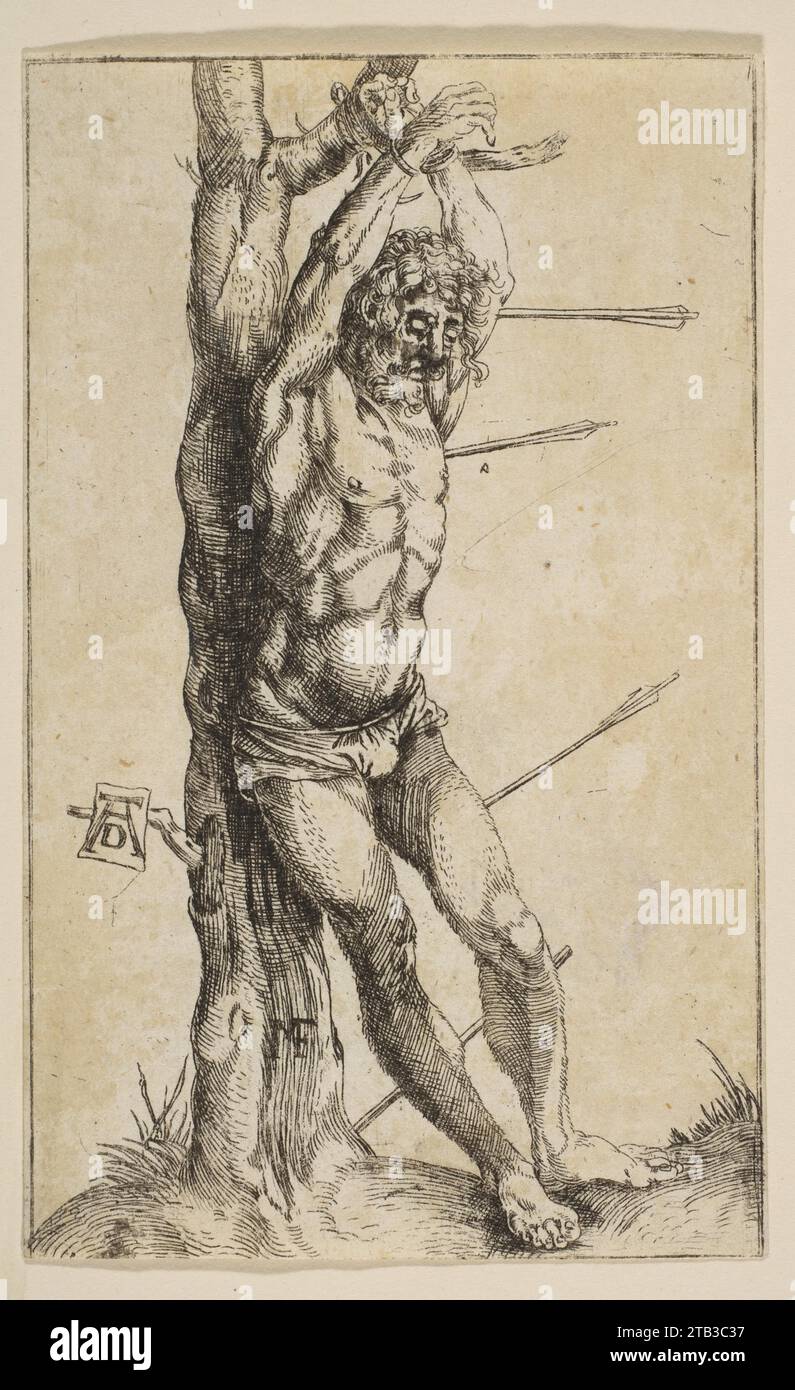 Saint Sebastian Tied to a Tree (reverse copy) 1947 by Albrecht Durer ...