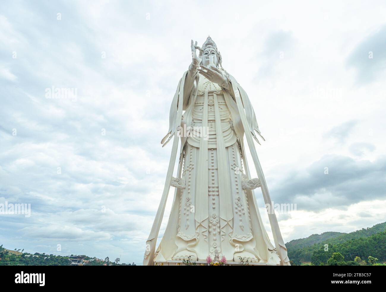 Aerial view of Linh An Pagoda, DaLat city, Lam Dong province, Vietnam ...