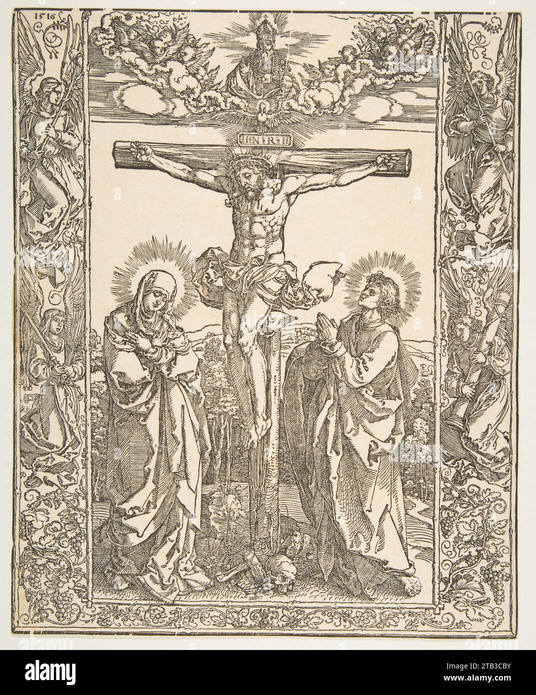 Christ on the Cross between the Virgin and Saint John 1975 by Albrecht Durer Stock Photo - Alamy