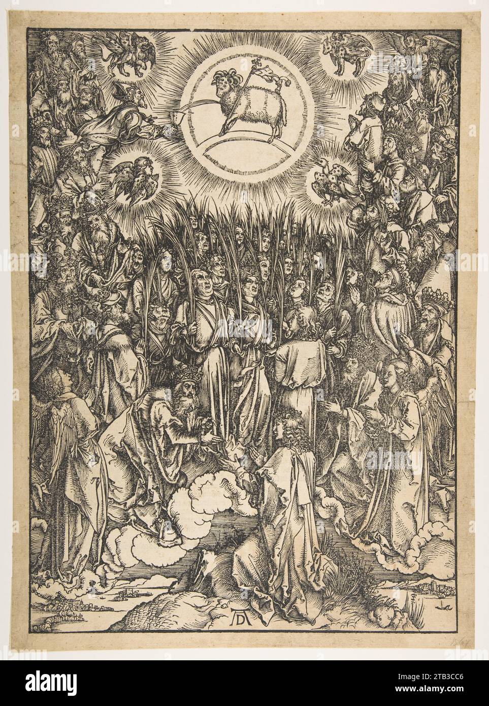 The Adoration of the Lamb, from "The Apocalypse", Latin Edition 1919 by ...