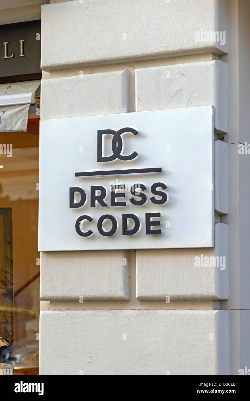 Sofia, Bulgaria - October 16, 2023: 3d Sign Dress Code Fashion Store ...