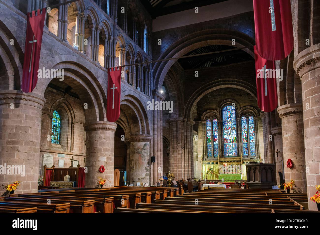Parish Church of St John the Baptist, Chester, Cheshire Stock Photo - Alamy
