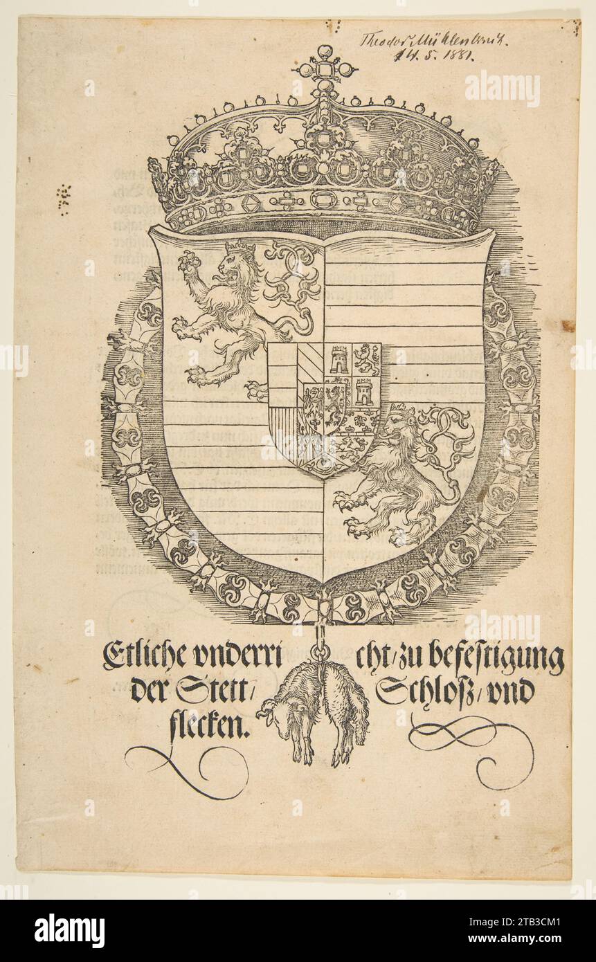 Coat of Arms of Ferdinand I 1926 by Albrecht Durer Stock Photo - Alamy