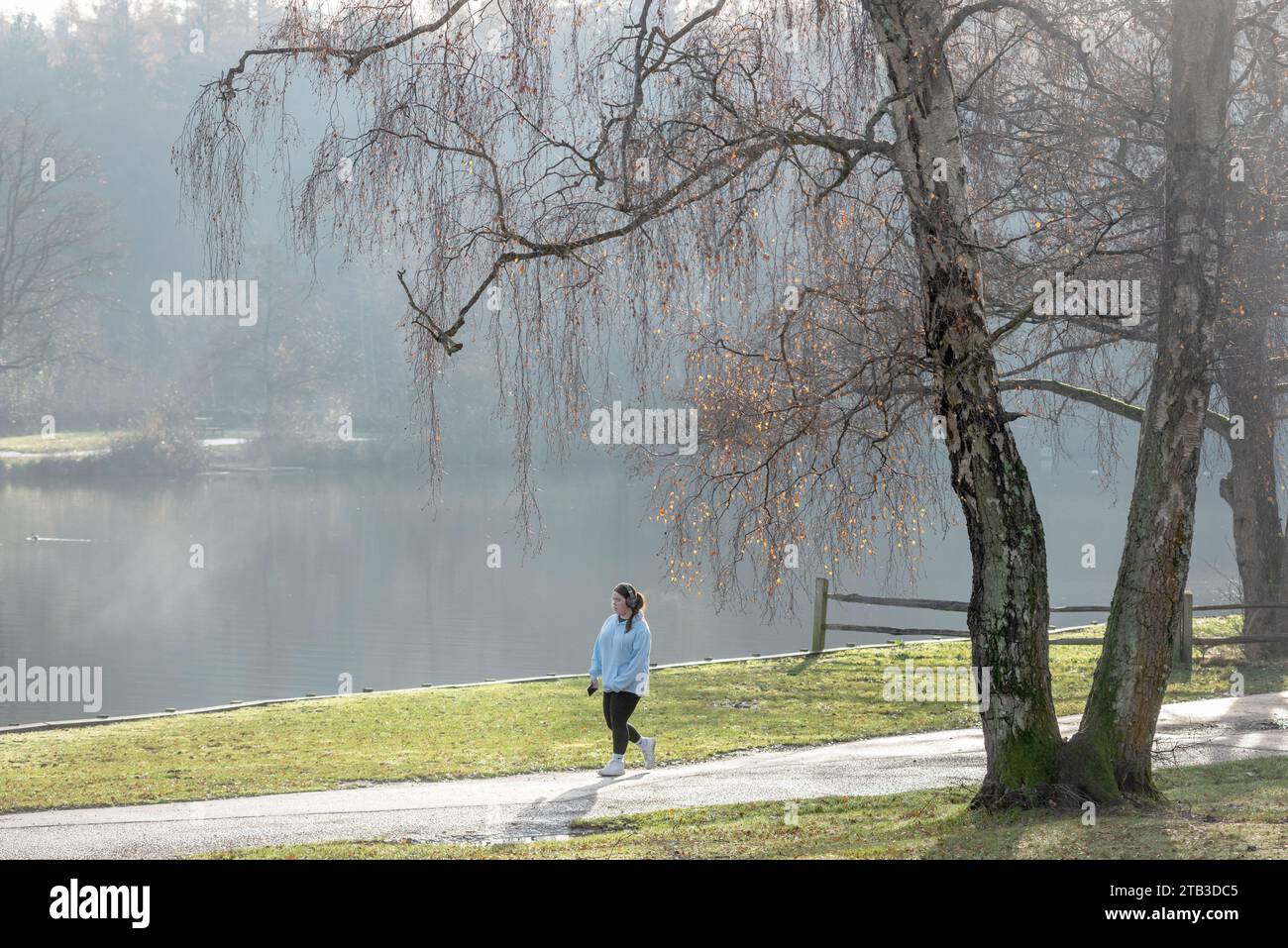Crawley, November 29th 2023: Tilgate Lake in Tilgate Park Stock Photo ...