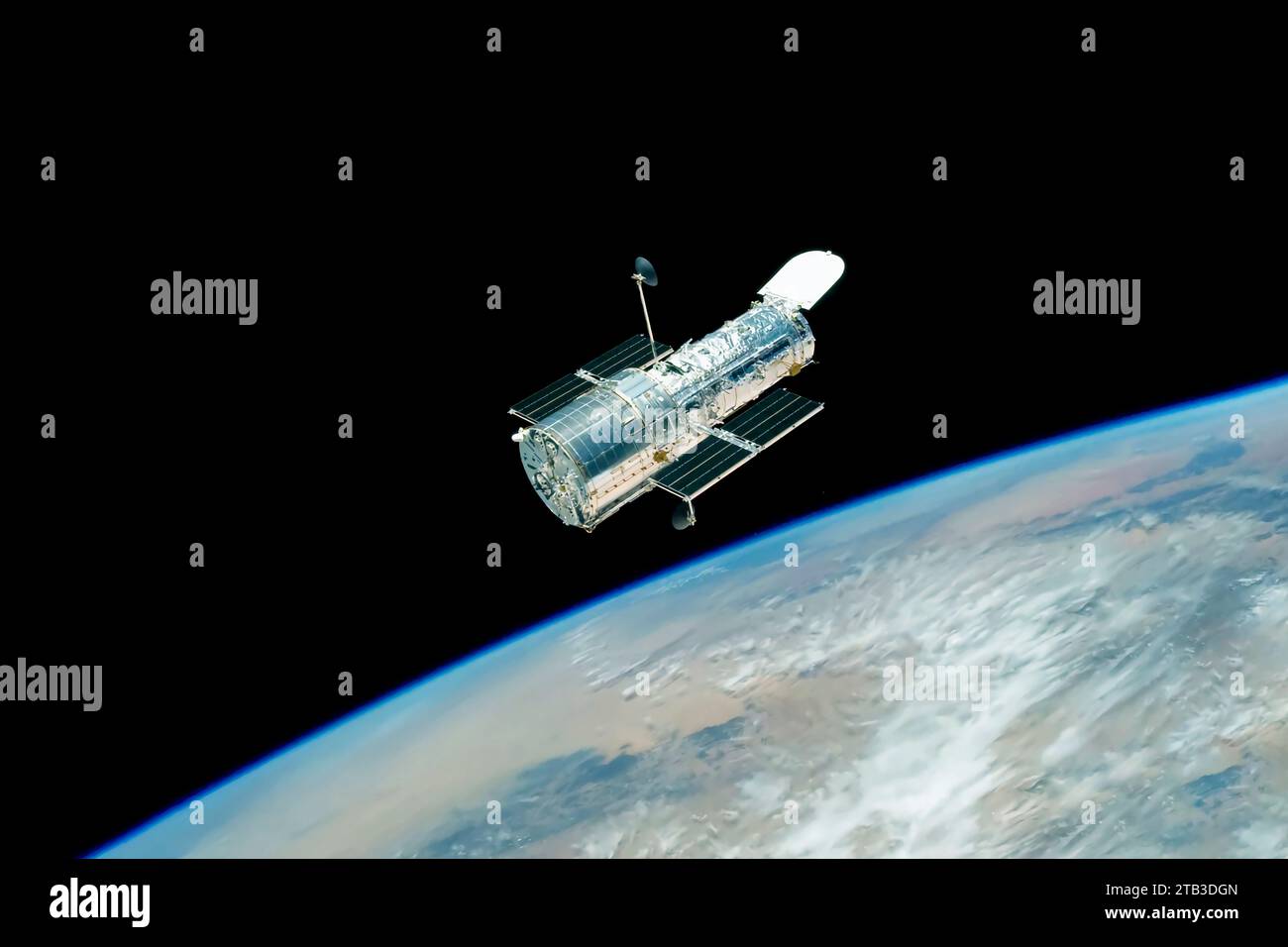 Space telescope over the planet. Elements of this image furnished by ...