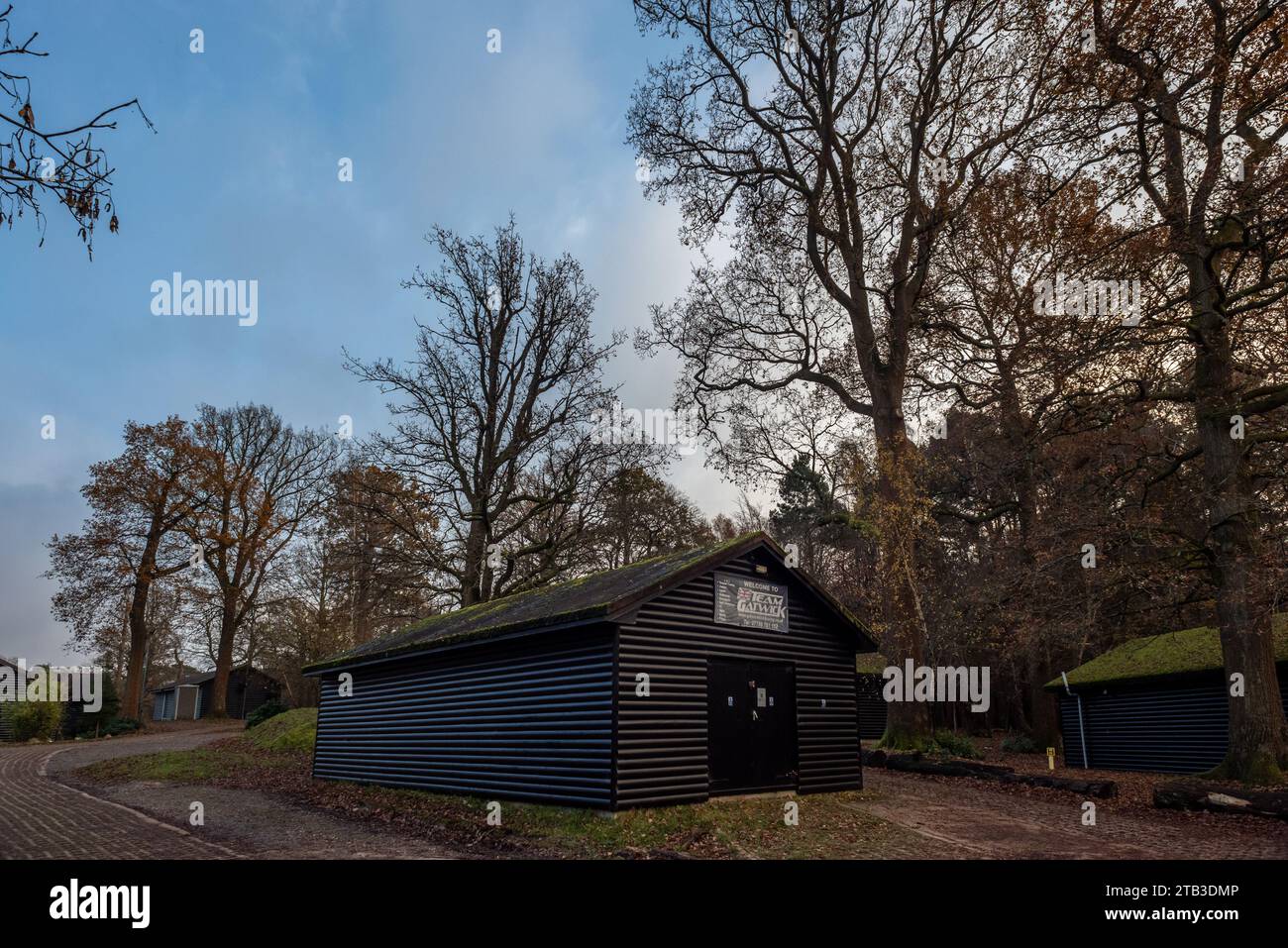 Crawley, December 1st 2023: Tilgate huts Stock Photo - Alamy