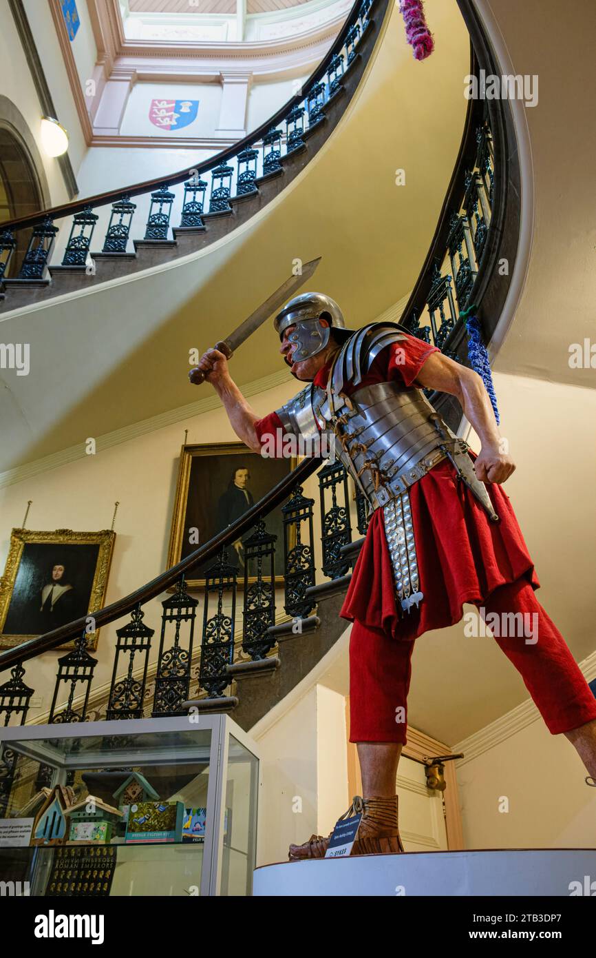 A model of a Roman centurion at the Grosvenor Museum, Chester, Cheshire ...