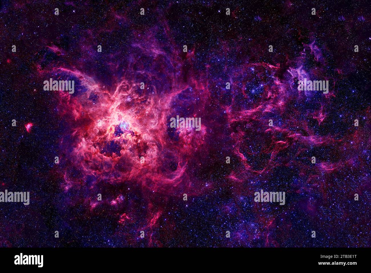 Red cosmic nebula. Elements of this image furnished by NASA. High ...