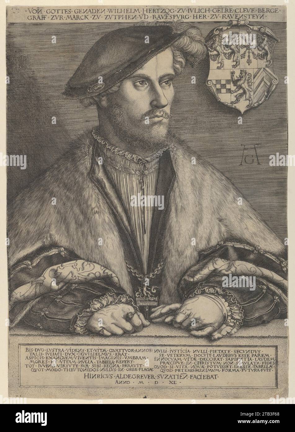 Wilhelm V. Duke of Julich, Cleve and Berg 1941 by Heinrich Aldegrever ...