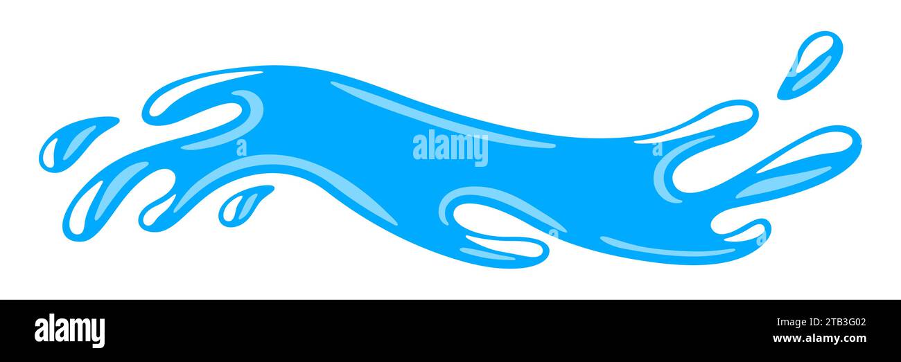 Water splash illustration. Aqua or liquid in motion Stock Vector Image ...