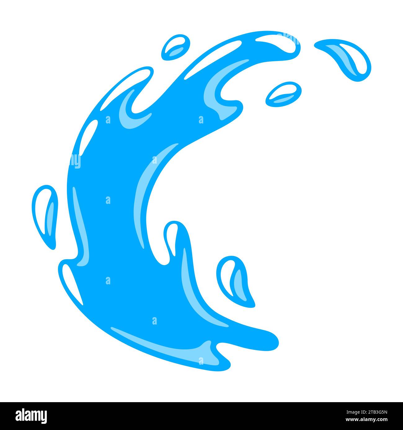 Water splash illustration. Aqua or liquid in motion Stock Vector Image ...