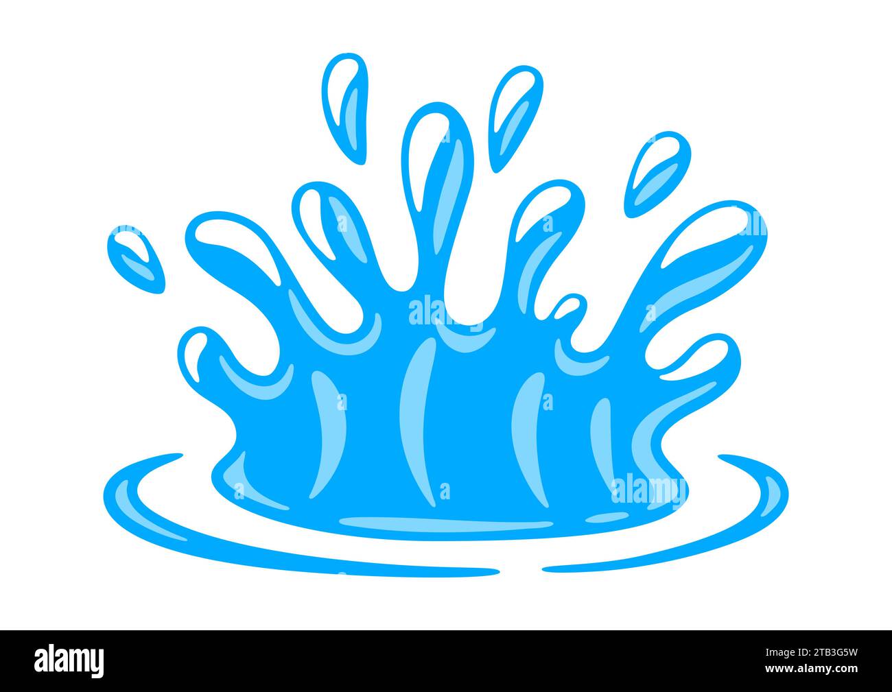 Water splash illustration. Aqua or liquid in motion Stock Vector Image ...