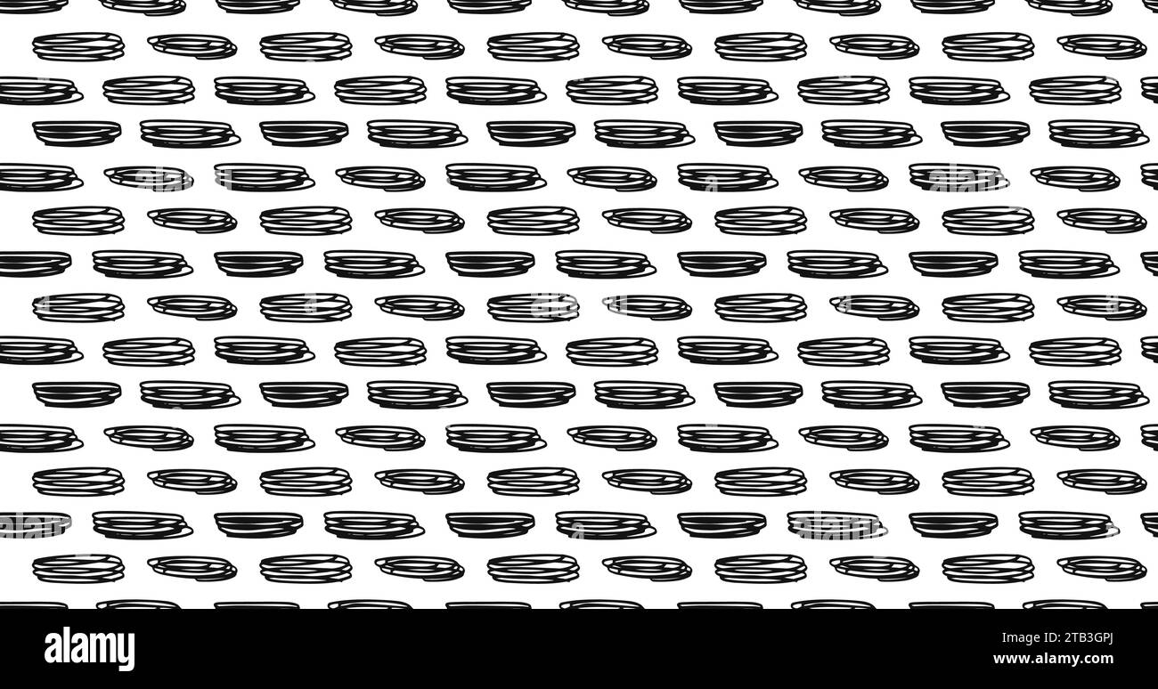 Small dash seamless pattern Dotted lines texture. Black and white ...