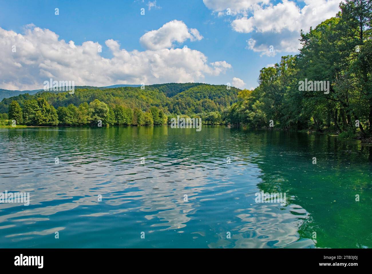 The River Una as it flows past the Japod Islands, or Japodski Otoci ...