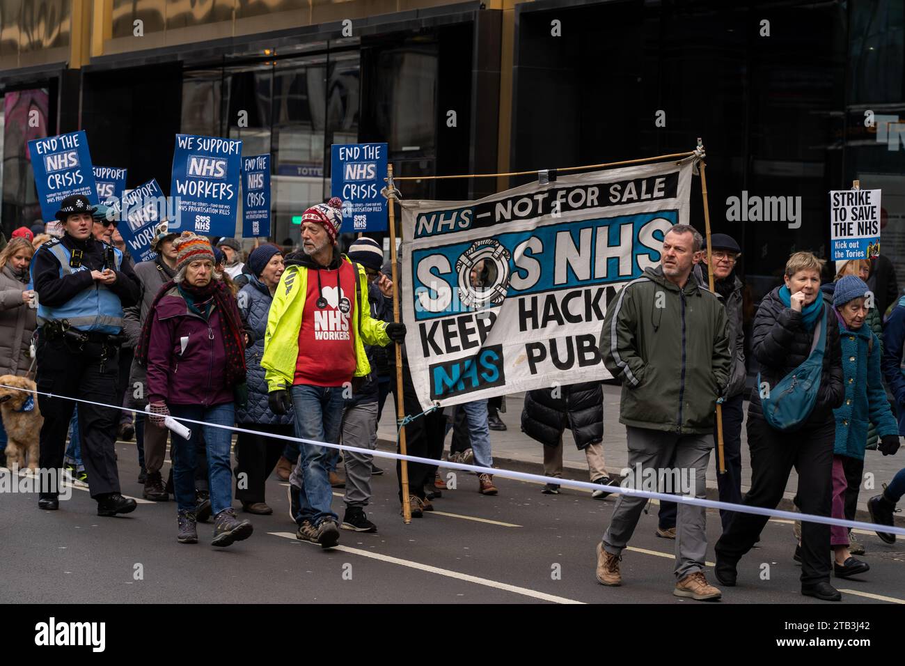 NHS protest march in London, problems in the United Kingdom, healthcare ...