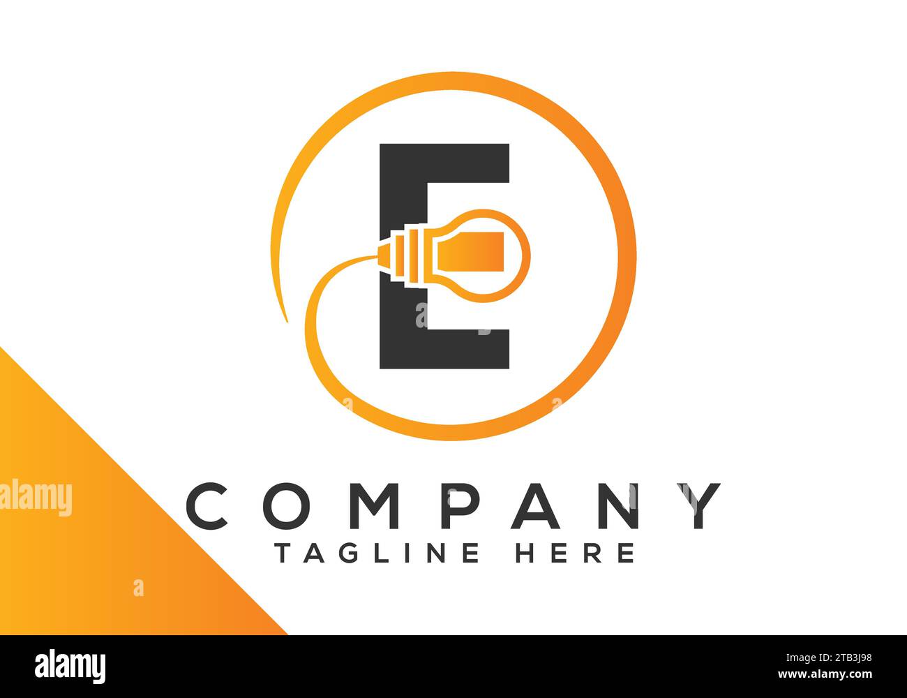 Letter E electric bulb Design Vector Template. industrial and ...