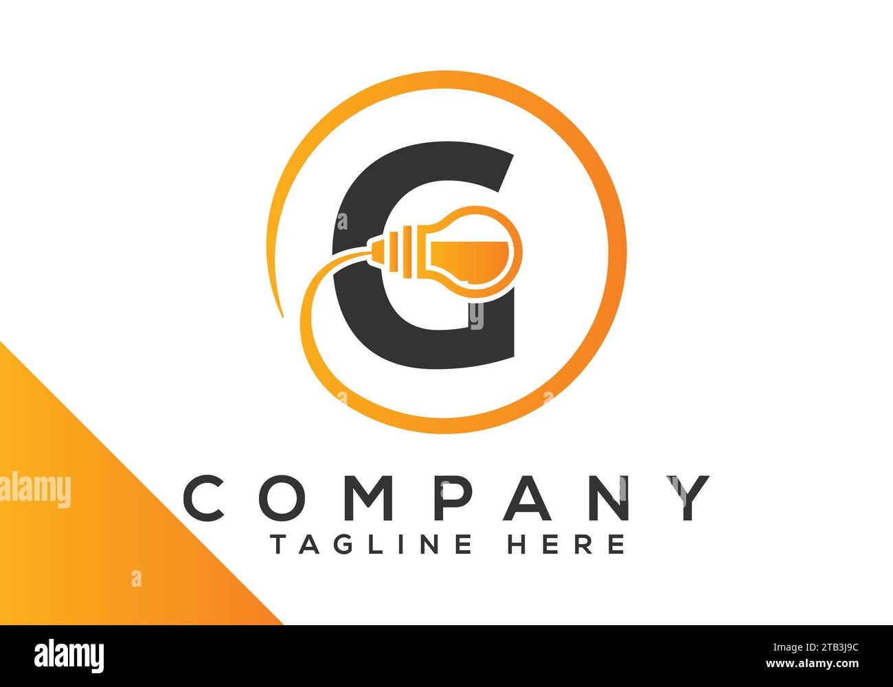 Letter G electric bulb Design Vector Template. industrial and ...