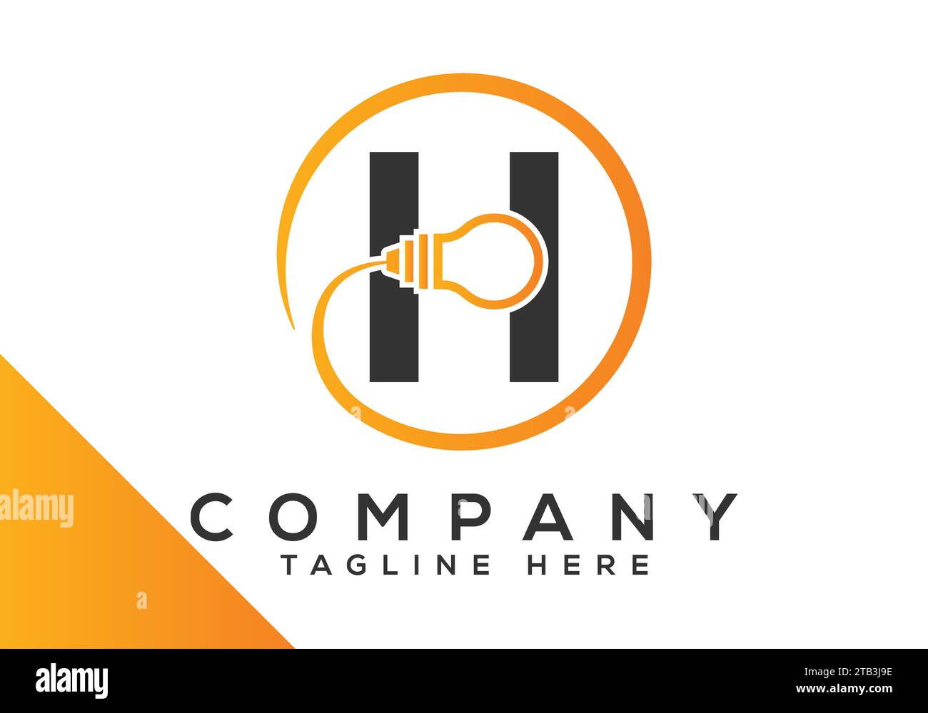 Letter H electric bulb Design Vector Template. industrial and ...
