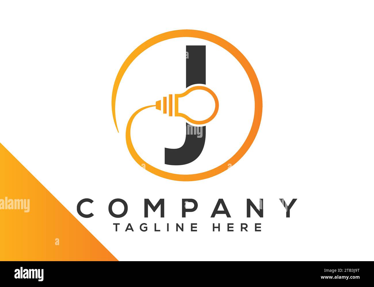 Letter J electric bulb Design Vector Template. industrial and ...