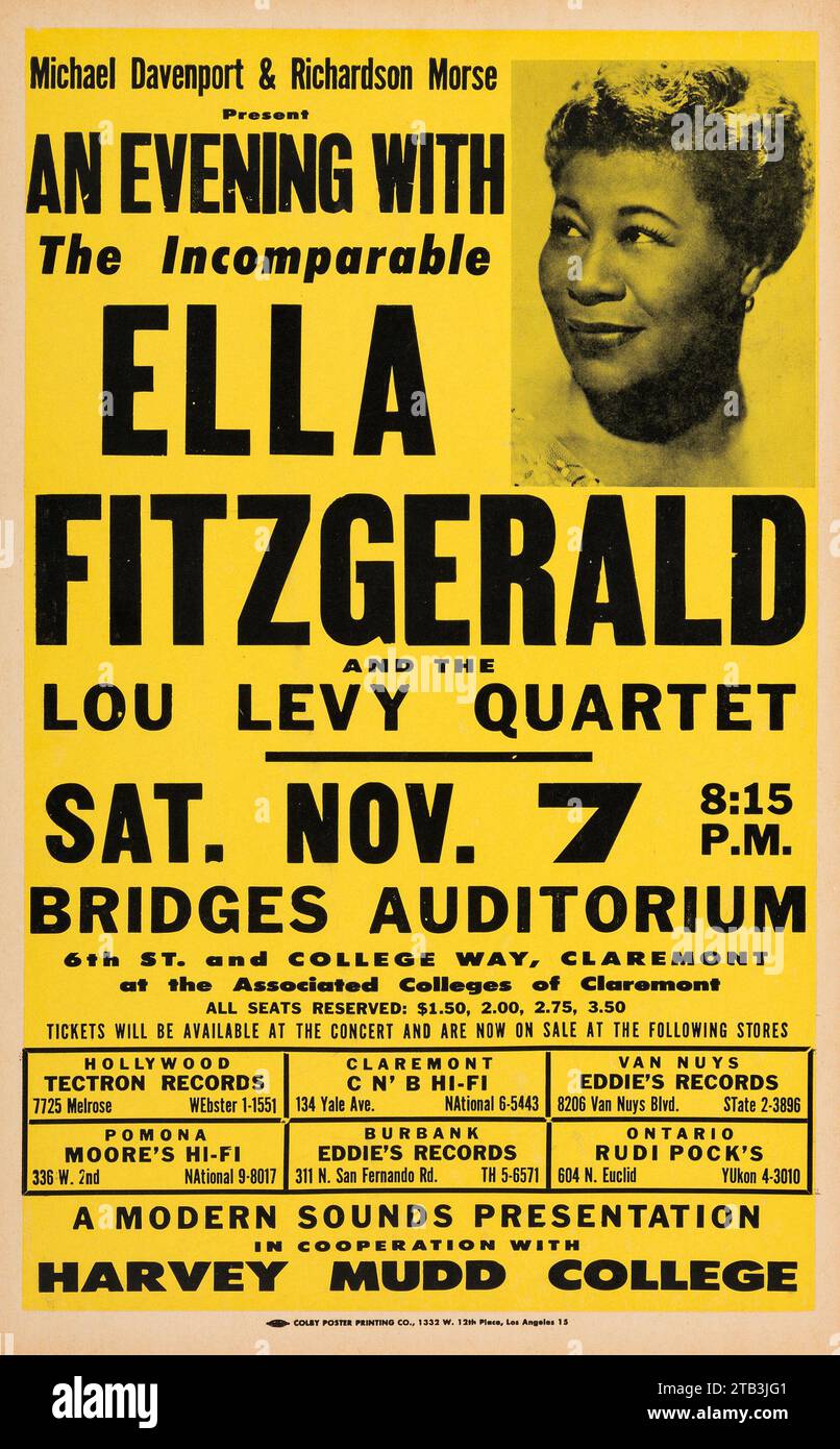 Ella fitzgerald concert poster hi-res stock photography and images - Alamy