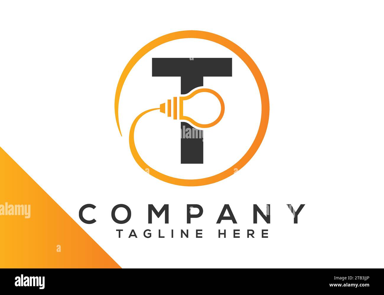 Letter T electric bulb Design Vector Template. industrial and ...