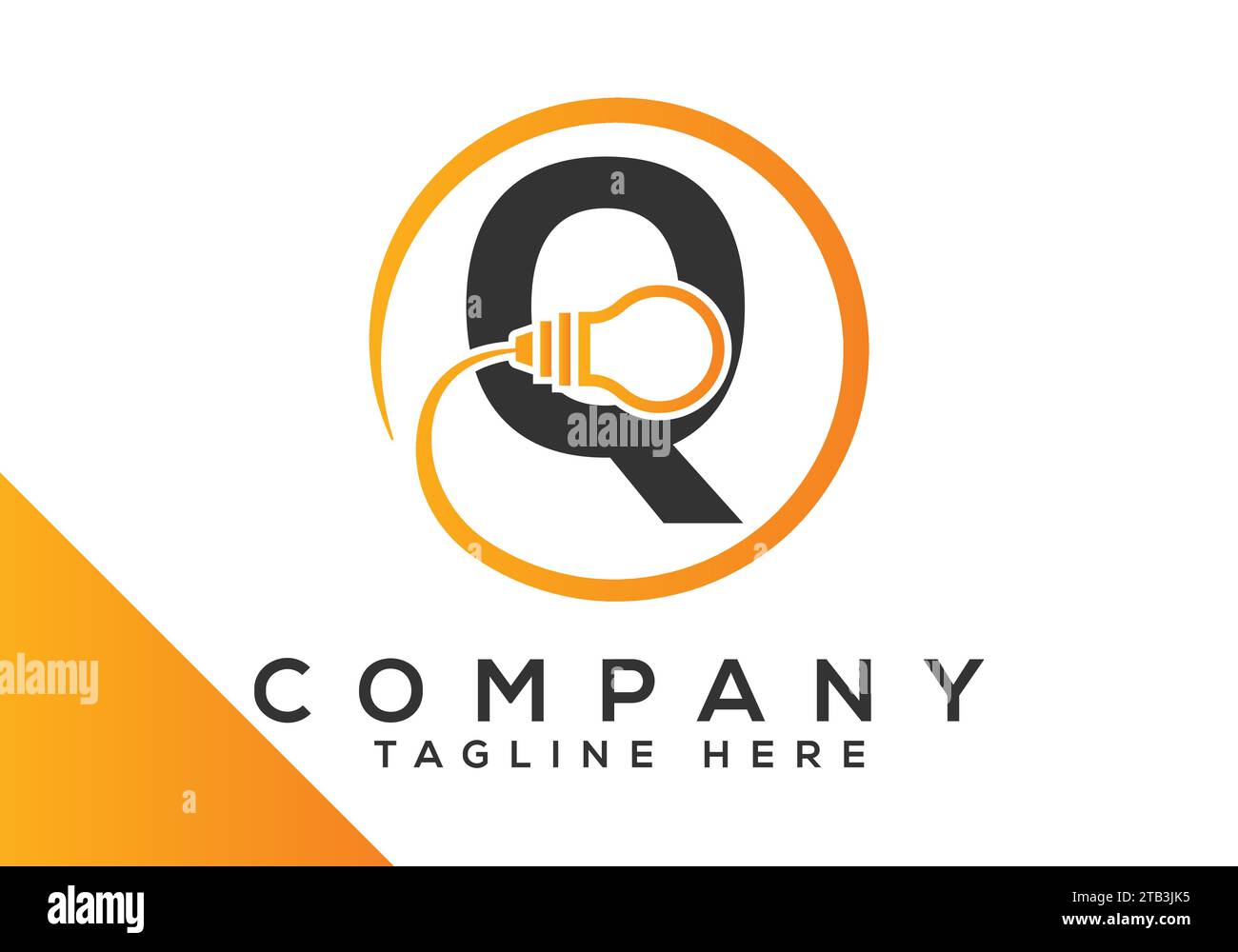 Letter Q electric bulb Design Vector Template. industrial and ...