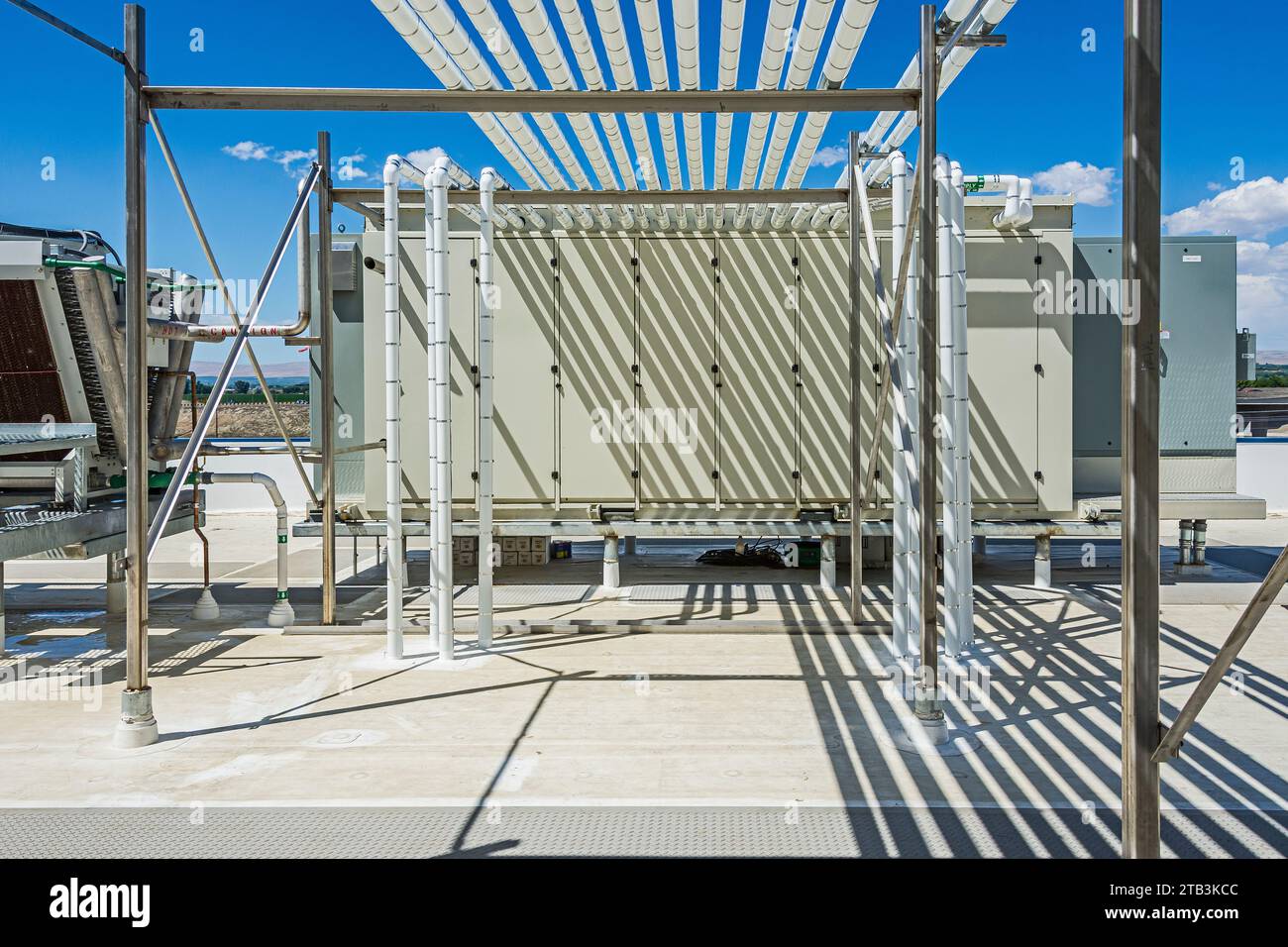 Plastic insulated piping to and from the compressor housing at a CO2 ...