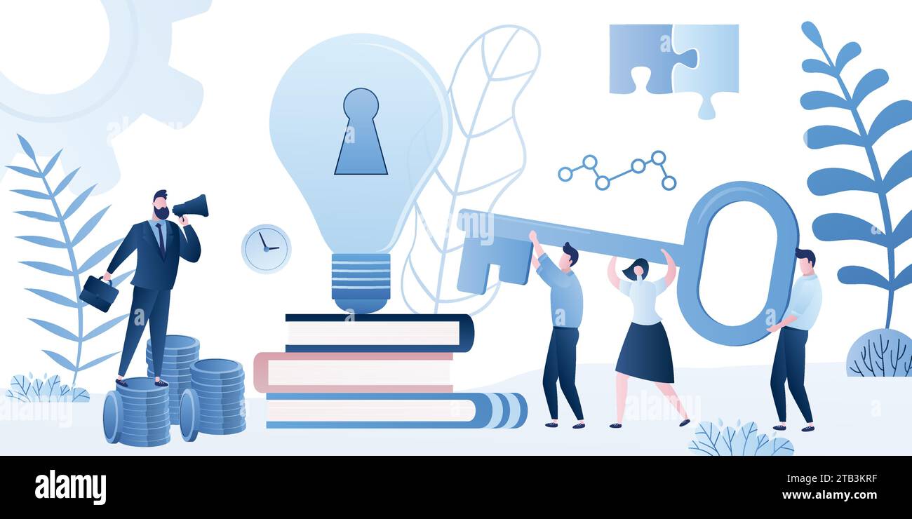 Path to success, brainstorming and motivation background. Big idea bulb ...