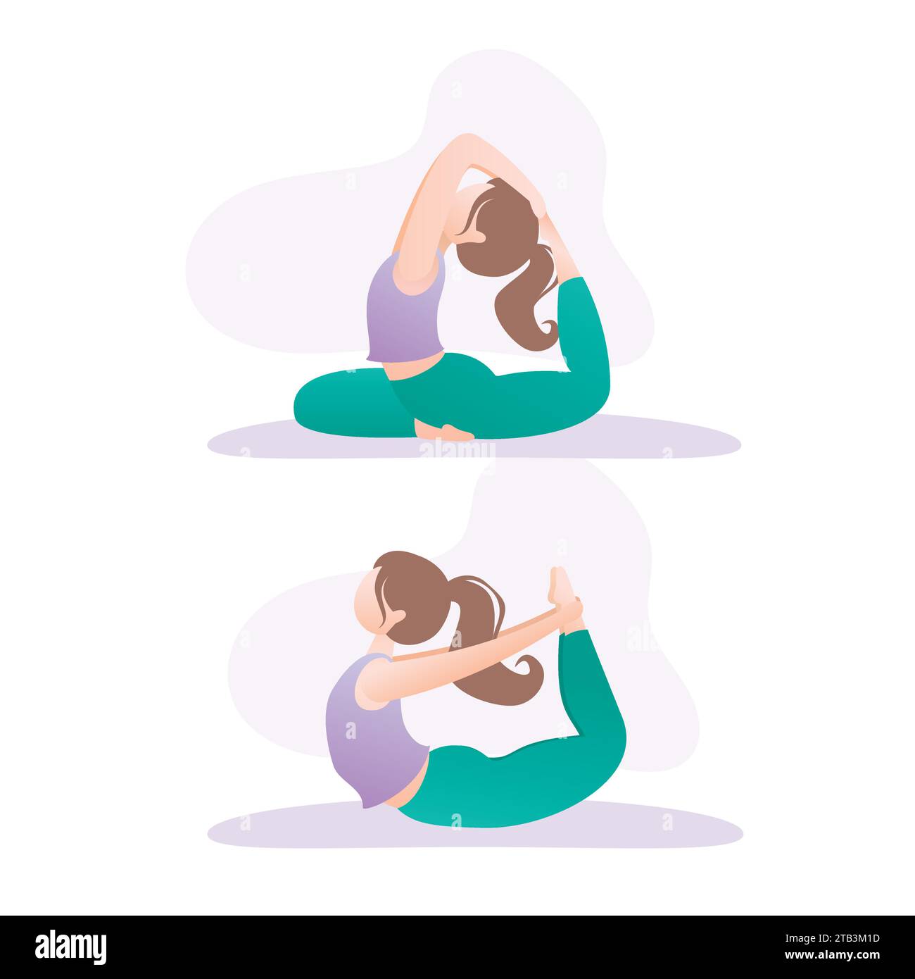 Woman yoga asanas vector vector vectors hi-res stock photography and ...
