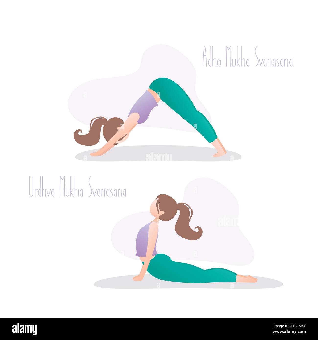 Woman yoga asanas vector vector vectors hi-res stock photography and ...