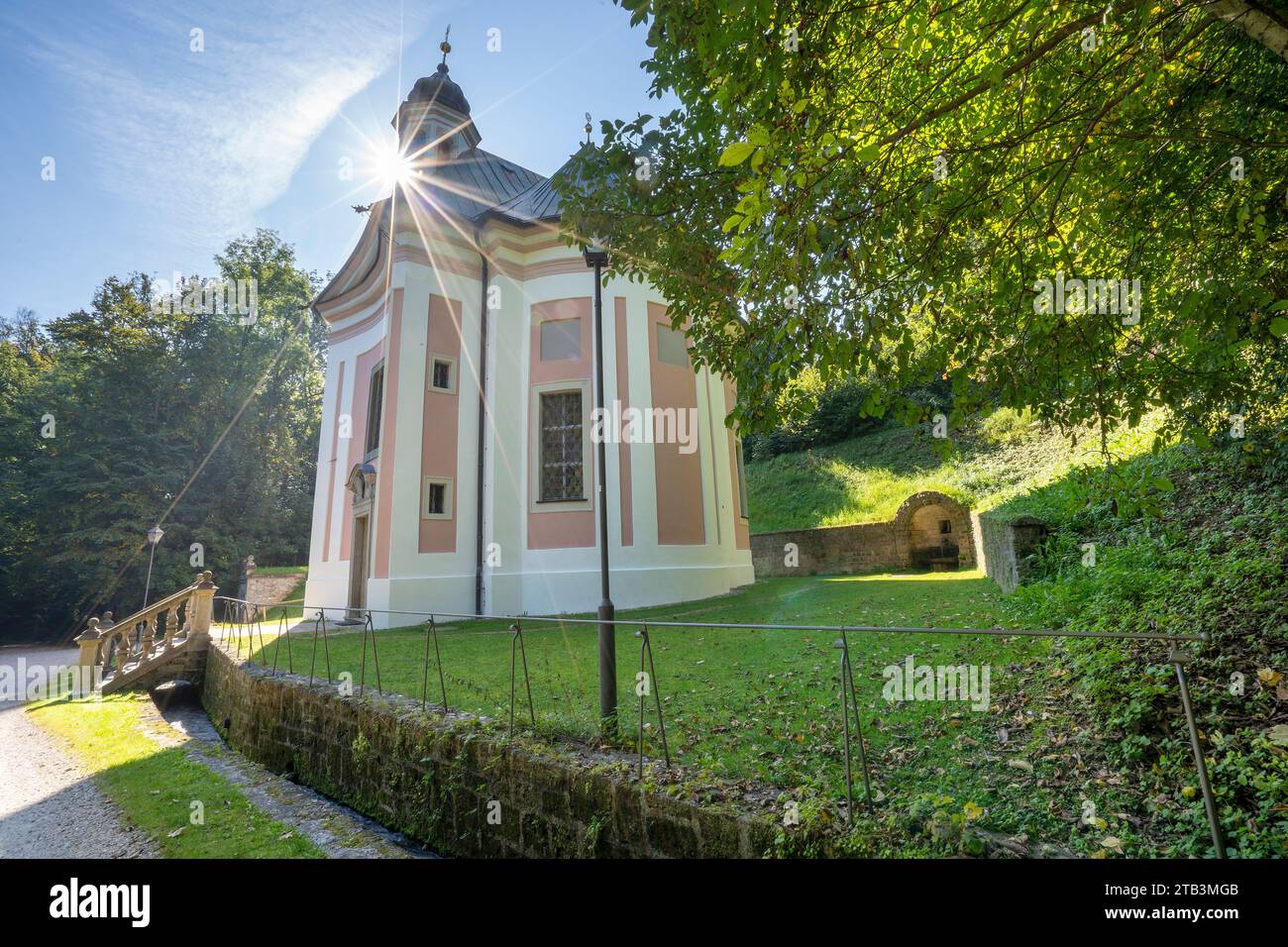 die Wallfahrtskirche Maria Ponlach im Ponlachgraben hinter der Burg ...