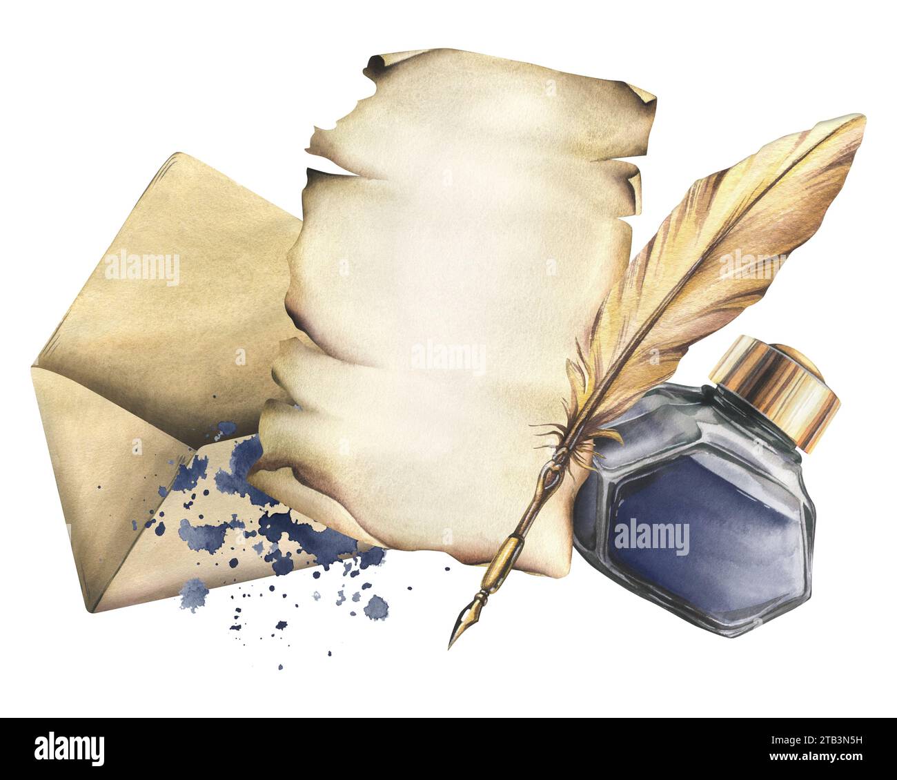 Papyrus with ink hi-res stock photography and images - Alamy