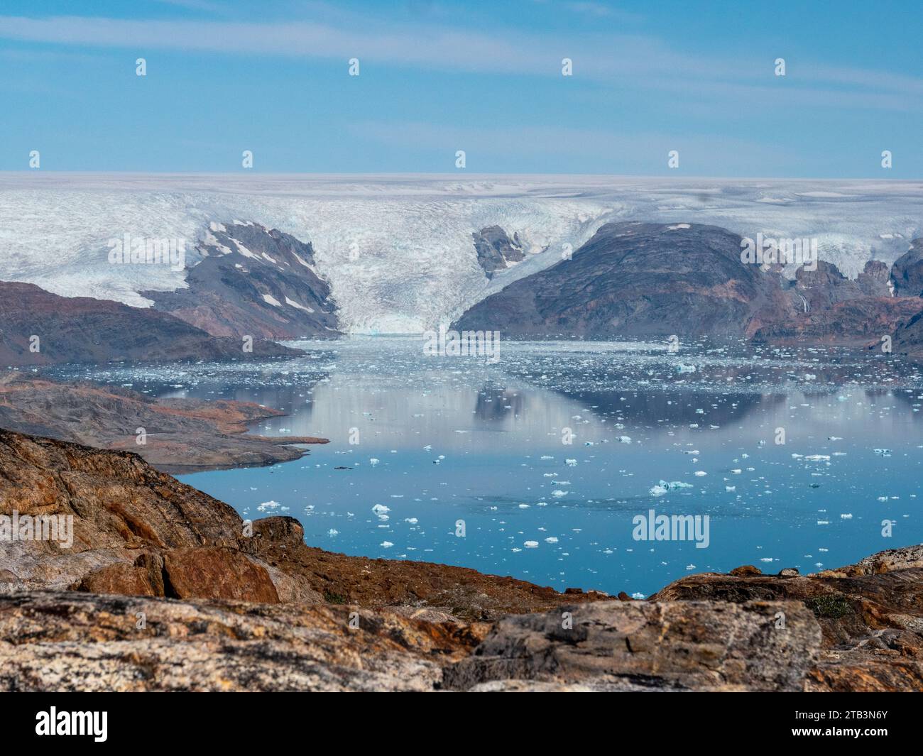 A glacier slides into the sea Stock Photo - Alamy