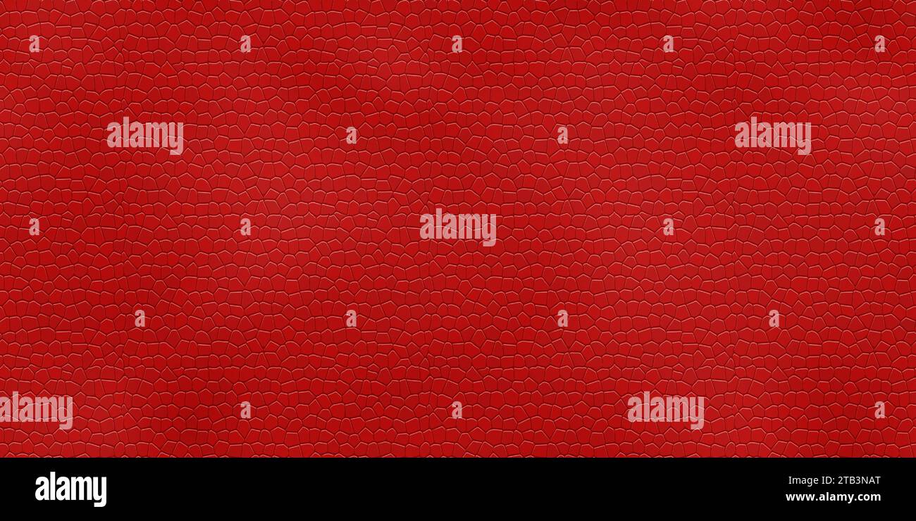 Artificial bright red leather or leatherette in a seamless pattern with ...