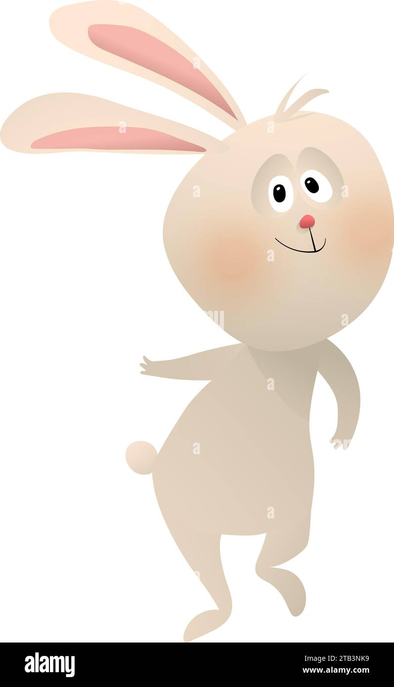 Cute Bunny or Rabbit Character Kids Illustration Stock Vector Image ...