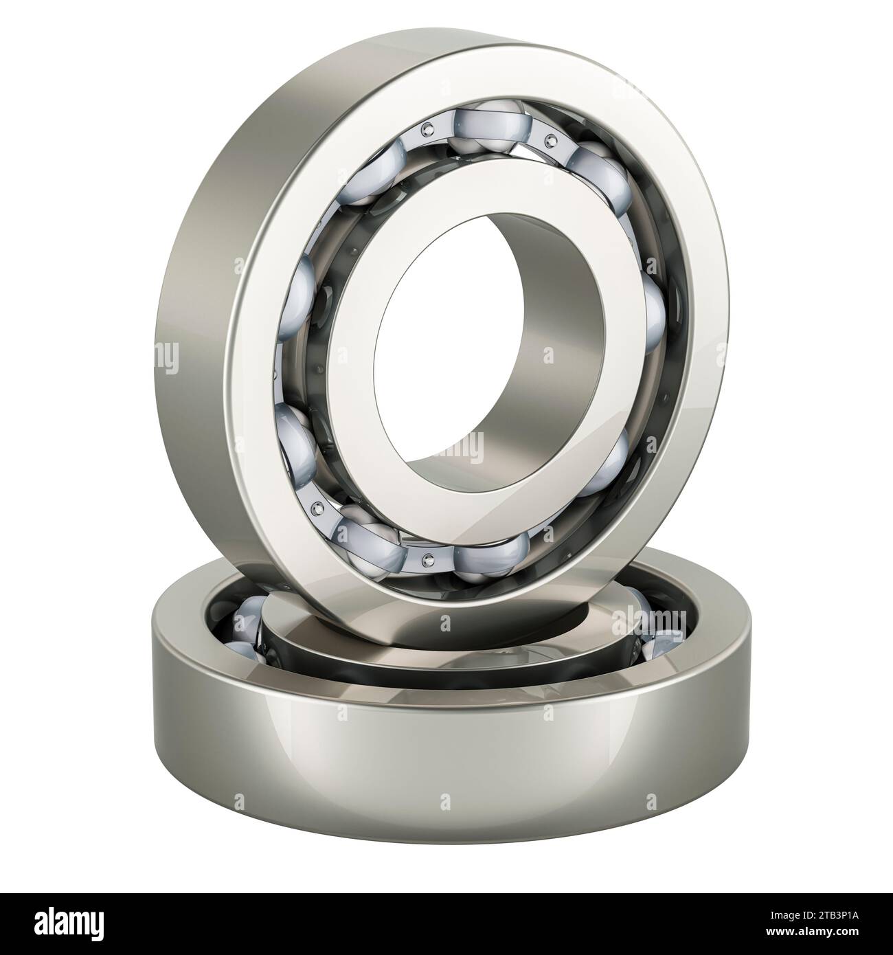 Ball bearings, 3D rendering isolated on white background Stock Photo ...