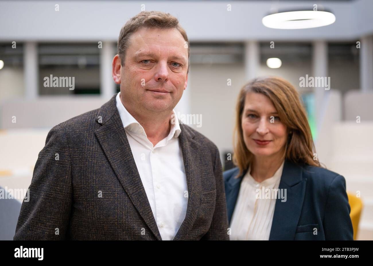 During interview for the magazine hi-res stock photography and images ...