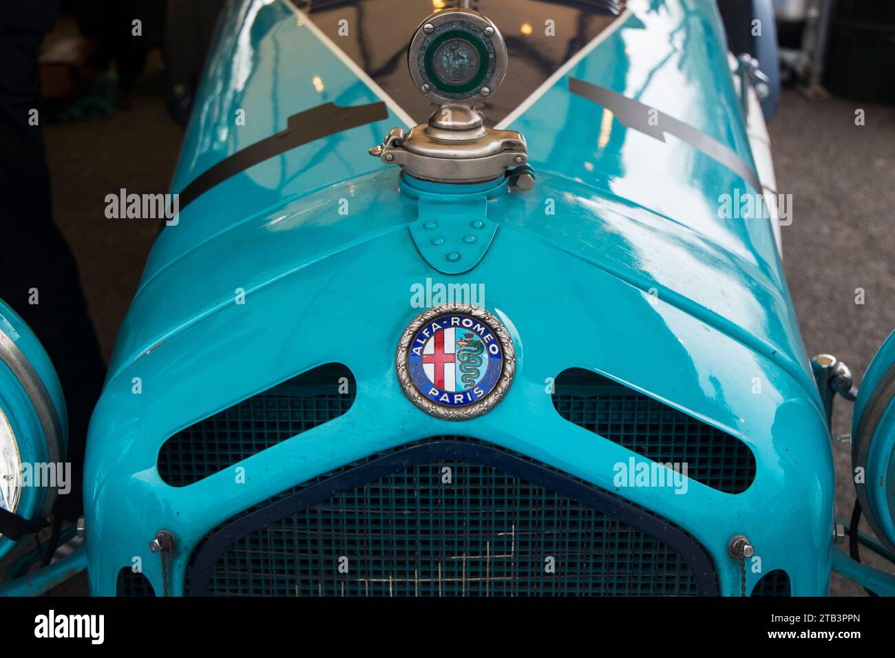 The 1931 blue Alfa Romeo 8C 2600 Monza of Ellie Mann, driven by ...