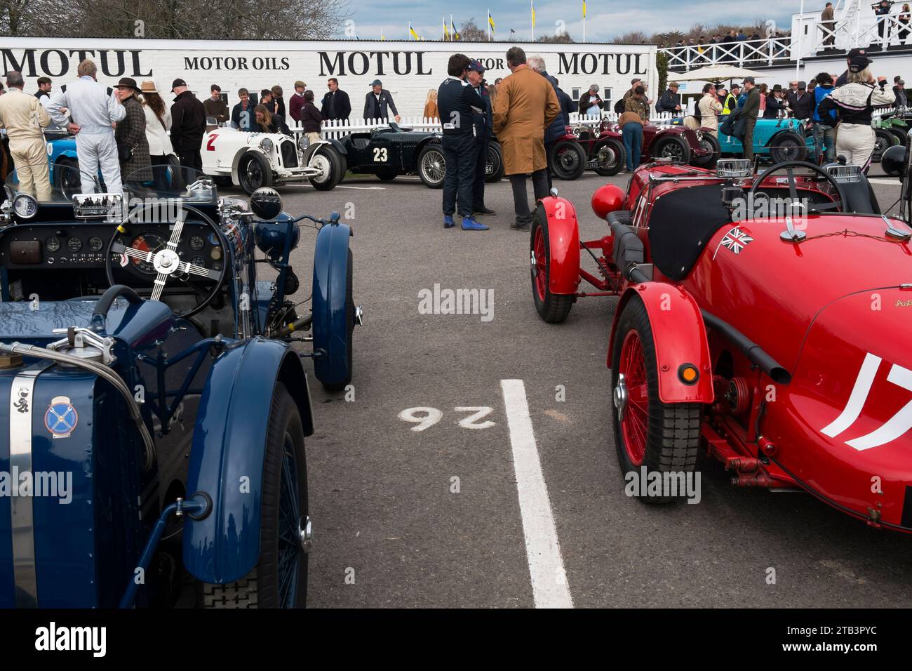 Red 1935 Aston Martin Ulster driven by Holly Mason-Franchitti & other ...