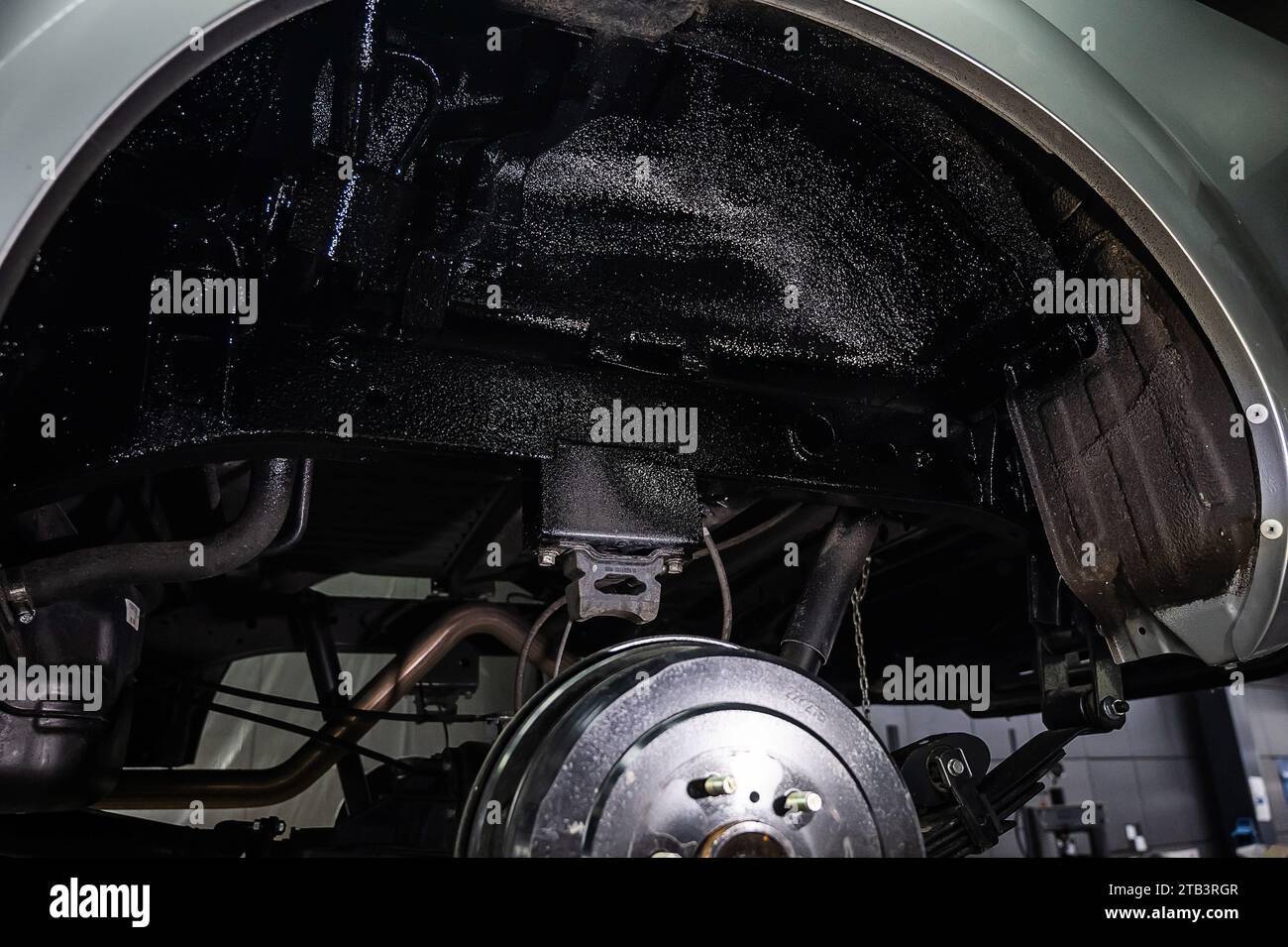 Car underbody with anti-corrosion protection Stock Photo - Alamy