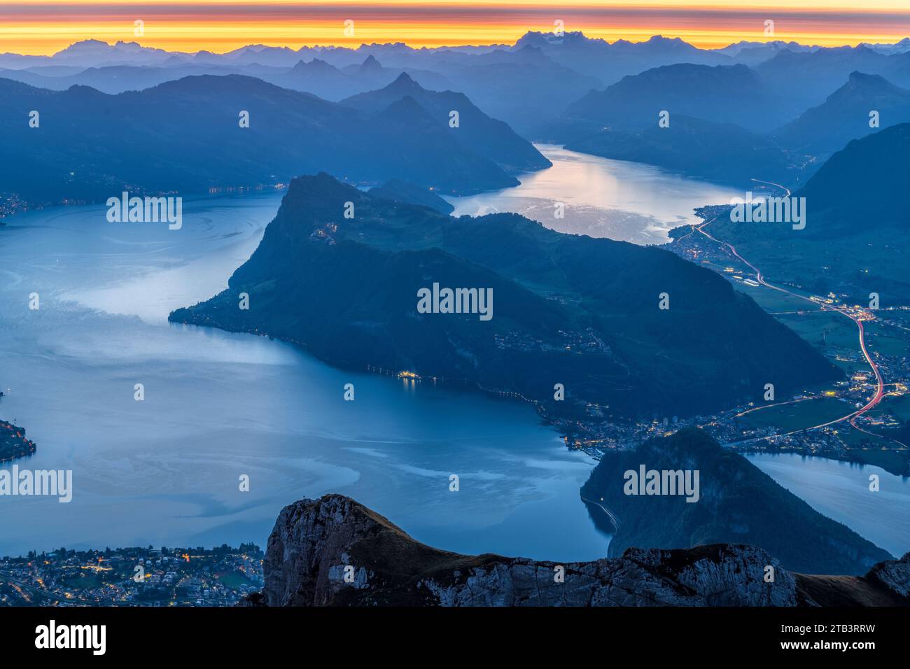 Switzerland, Central, Lucerne, view from Mount Pilatus Stock Photo - Alamy