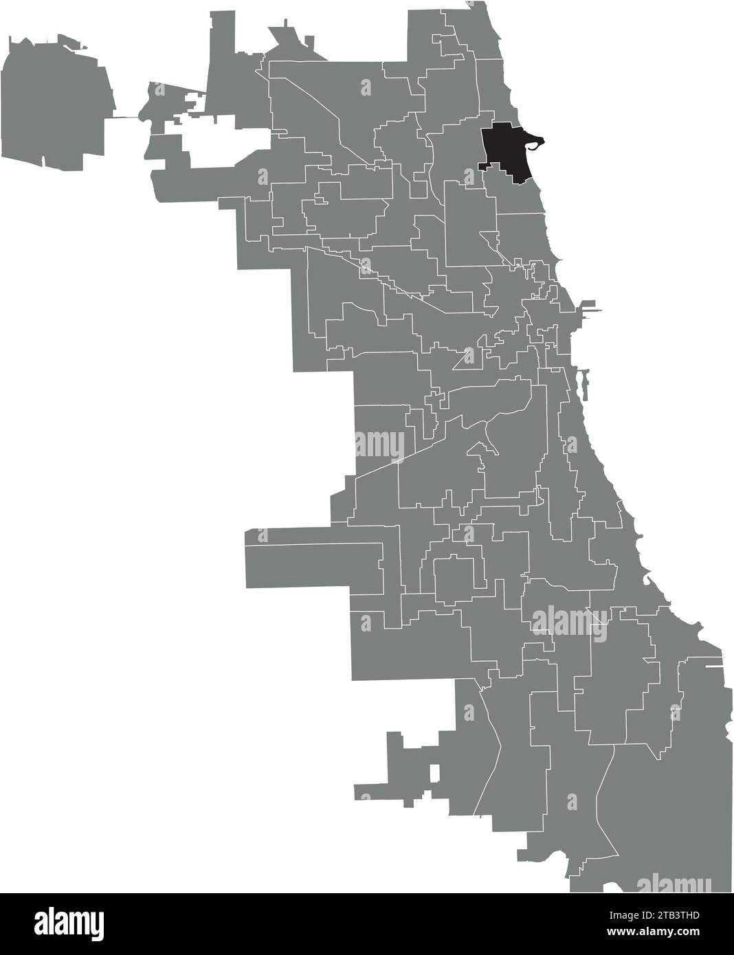 Locator map of the WARD 46, CHICAGO CITY COUNCIL Stock Vector Image ...