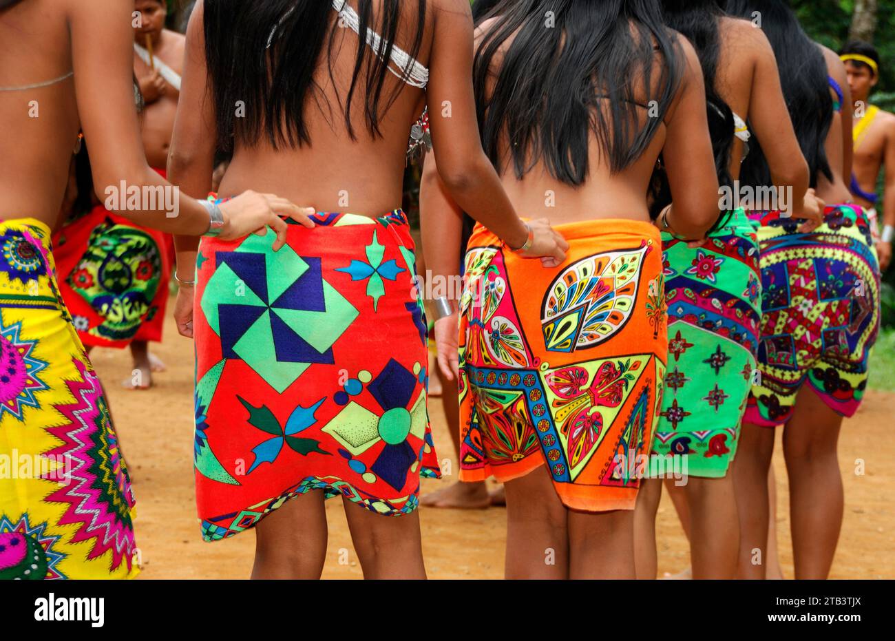 Central America Panama Chagres National Park Embera Indian Village